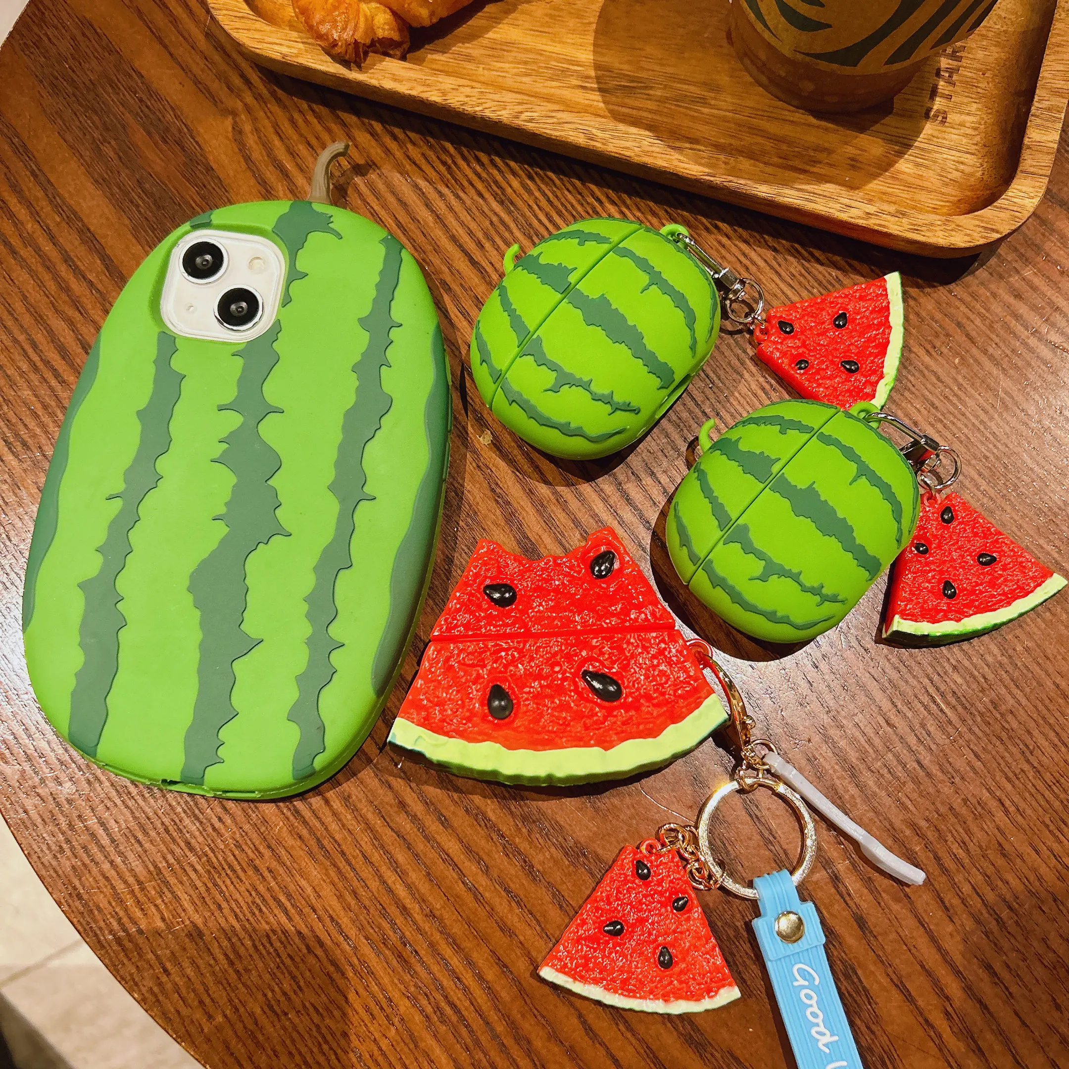 For Airpods 4 Simulation Fruit 3D Watermelon Cute Earpods Case for ...