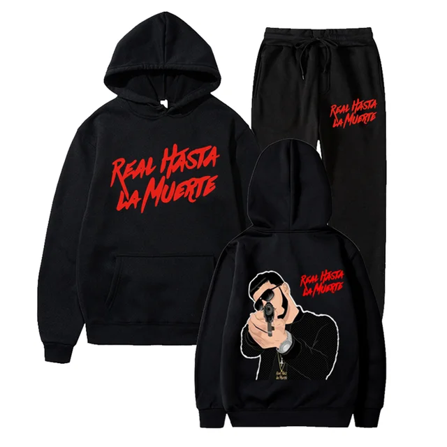 Anuel-AA-Real-Hasta-La-Muerte-Tracksuit-Men-2-Piece-Sets-Hip-Hop ...