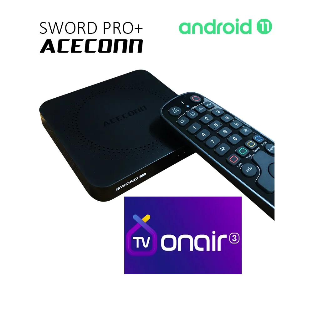 ACECONN SWORD PRO Plus TV ON AIR Platform Android 11 Live TV Smart ...