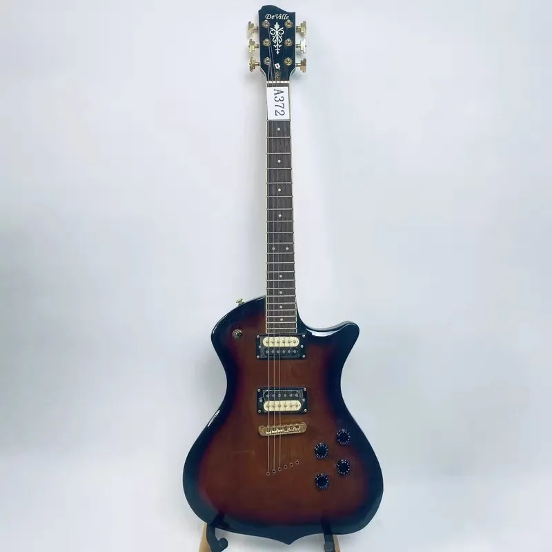 A372-Genuine-Deville-Electric-Guitar-String-Through-Body-Mahogany-Body ...