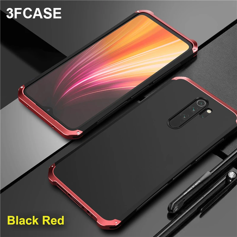 For Xiaomi Redmi Note 8 Pro Case Shockproof Metal Armor Cover Aluminum ...