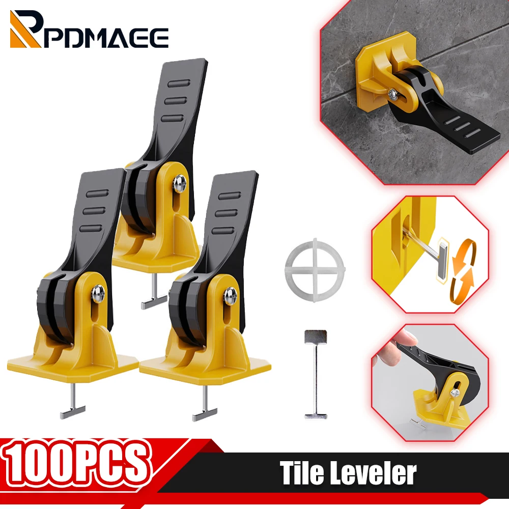 50pcs Tile Leveler Adjuster Construction Tools 1.5mm Plastic Spacers ...