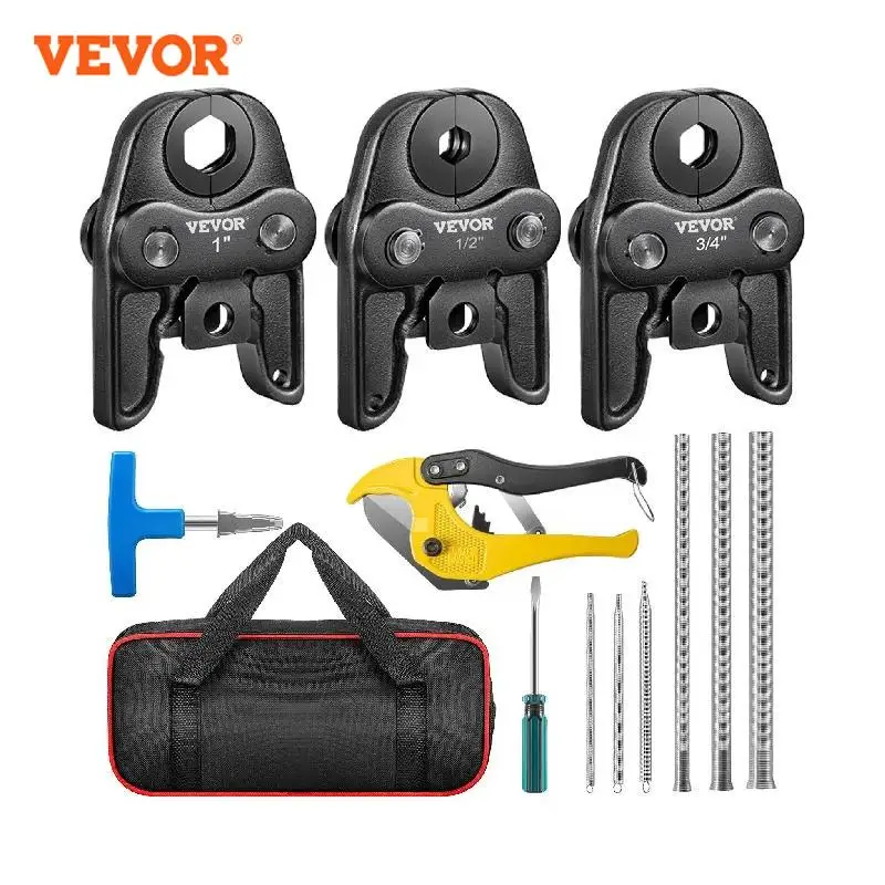 VEVOR-1-2in-3-4in-1in-Compact-Pipe-Wrench-Press-Jaw-Kit-Steel-Propress ...