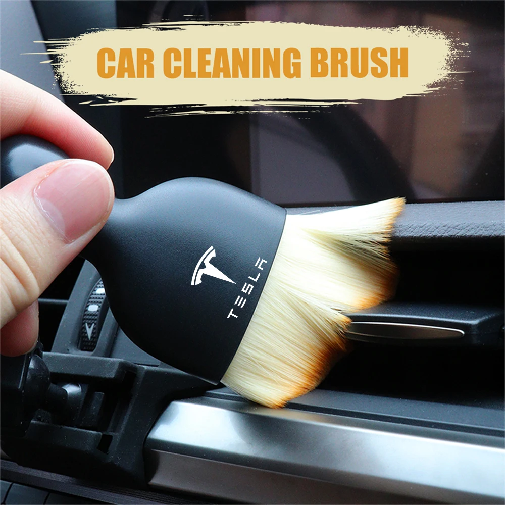 Car Gap Dust Removal Brush Dashboard Cleaner Fluff Brush for Tesla ...