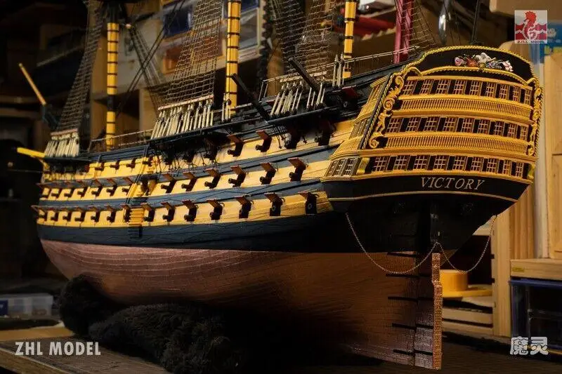 HMS-Victory-1805-Scale-1-96-1032mm-40-Wood-Model-Ship-Kit-SC-Brand ...