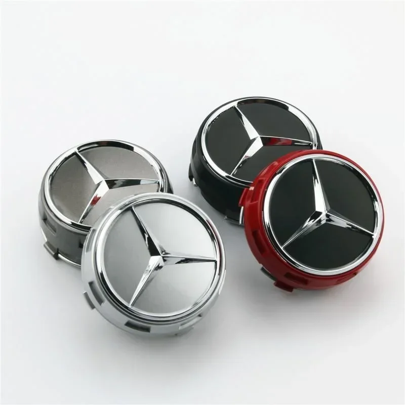 4-Uds-Tapas-de-cubo-central-de-rueda-de-coche-de-75mm-para-Mercedes ...