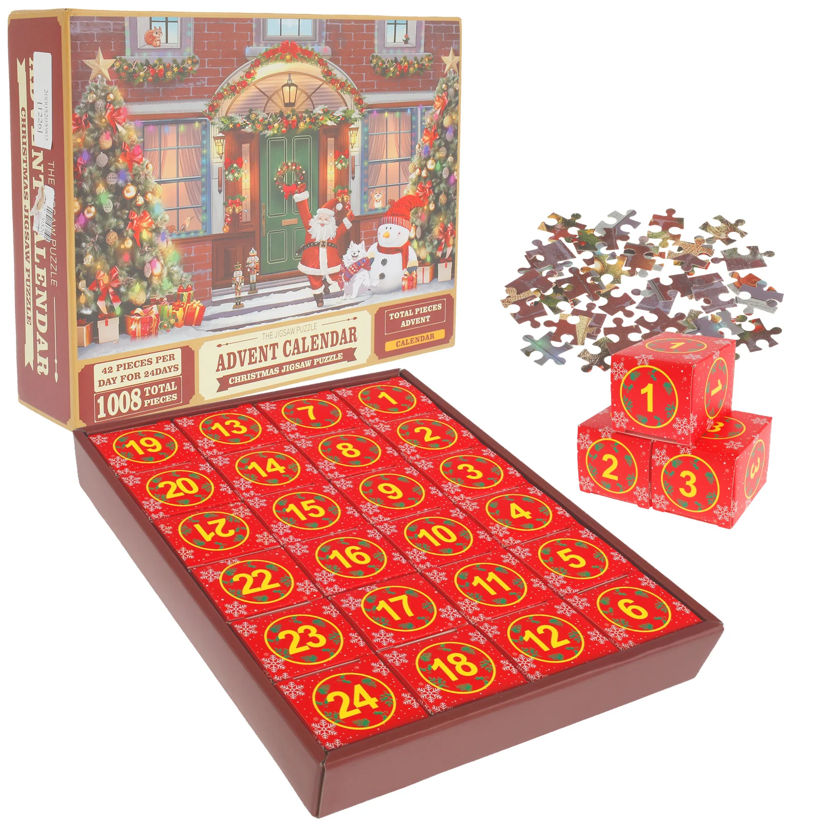 Calendario de Adviento Calendario de Adviento de Navidad Rompecabezas ...