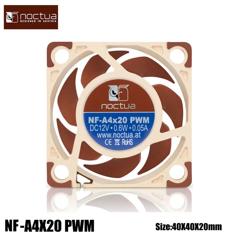 Noctua NF-A4x20 40x40x20mm 4PIN PWM self-temperature control, silent ...