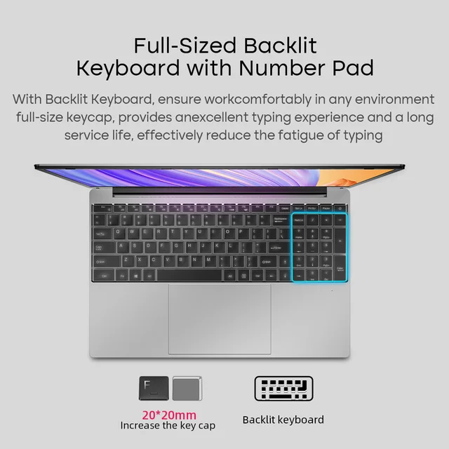 DERE R6 Laptop 15.6-inch, 16GB RAM + 1TB SSD, Intel Celeron N4500 Dual ...