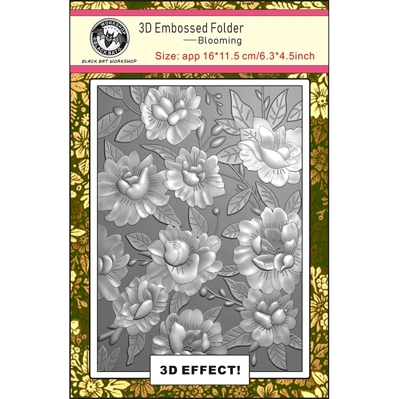 Blooming-3d-Embossed-Folder-For-Handmade-Brick-Wall-Pebble-Leaf-And ...