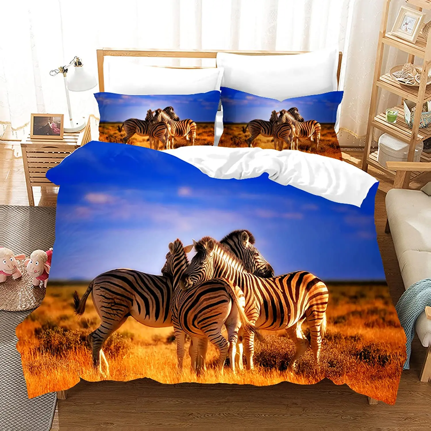 Zebra Queen Comforter Set
