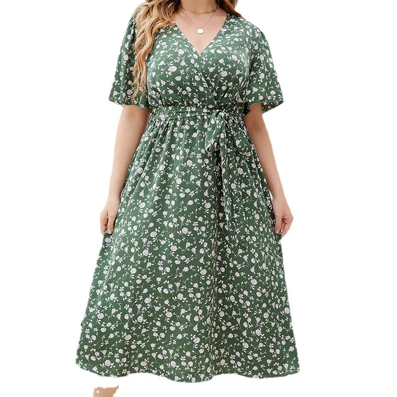 2023-New-Big-Size-XL-4XL-Dress-Women-Summer-Lady-Clothing-High-Quality ...