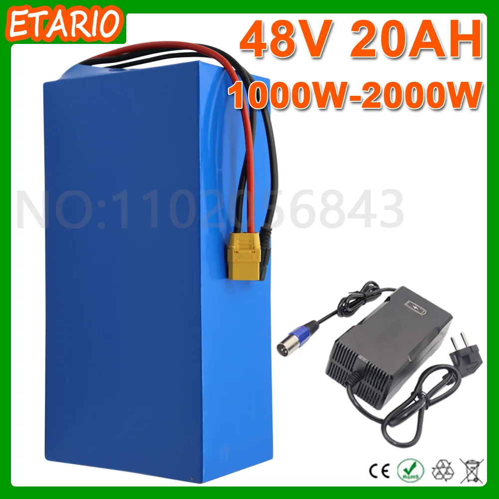 48V 20AH Large Capacity Battery Pack 13S8P 50A BMS Original Electric ...
