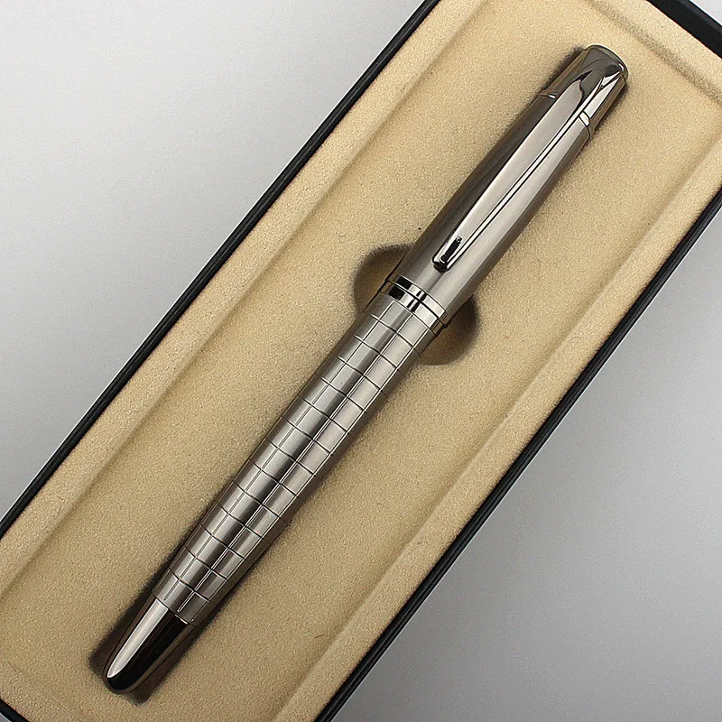 Luxury-Quality-Metal-Grey-Business-Office-Ballpoint-Pen-New-Student ...