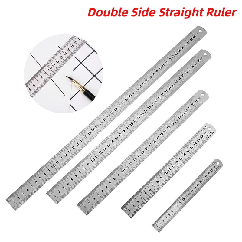 Stainless-Steel-Double-Side-Straight-Ruler-Centimeter-Metric-Scale ...