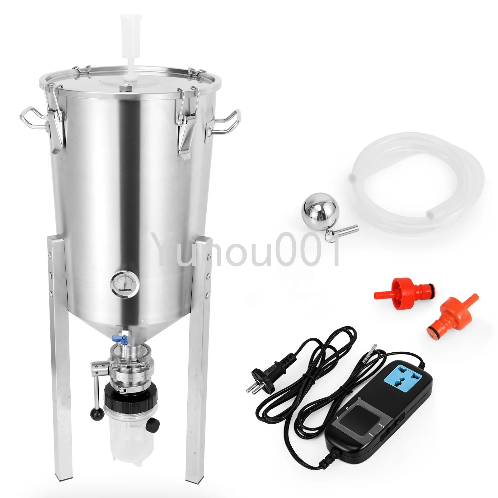 30L-Stainless-Conical-Fermenter-Beer-Brewing-Equipment-Home-Brewery-304 ...