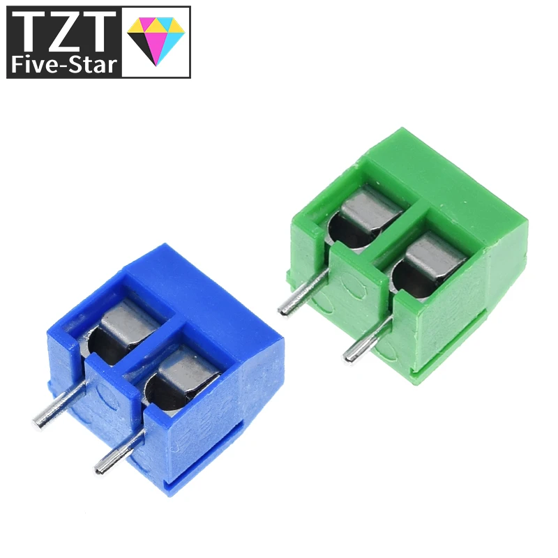 TZT 20pcs KF301 2P 301 2P 2 Pin Plug in Screw Terminal Block Connector ...