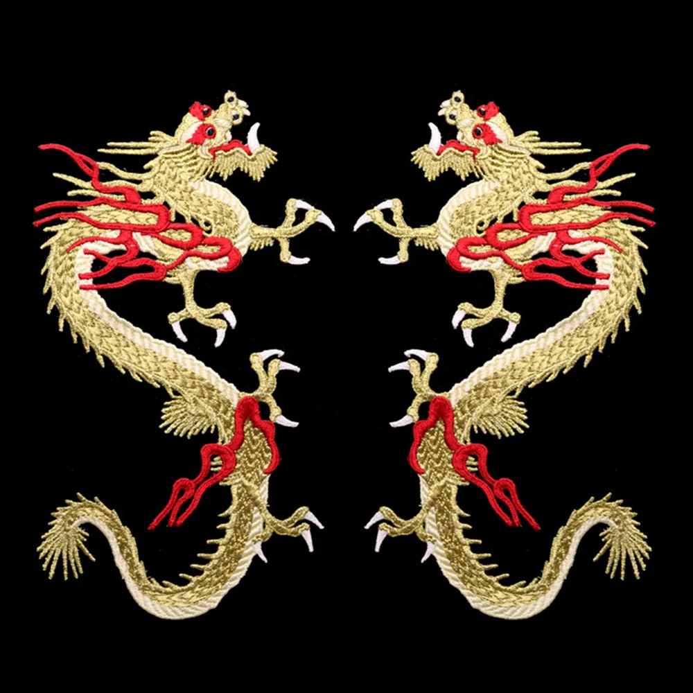 1PC-Embroidered-Chinese-Dragon-Cloth-Sticker-Hand-Sewing-Applique-DIY ...