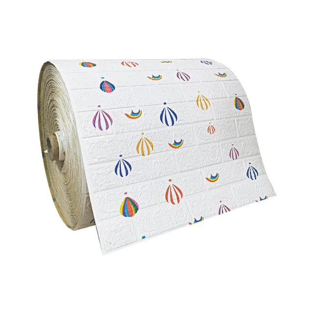 3D Soft Foam Brick Wallpaper Sticker Roll DIY Self Adhesive Living Room ...