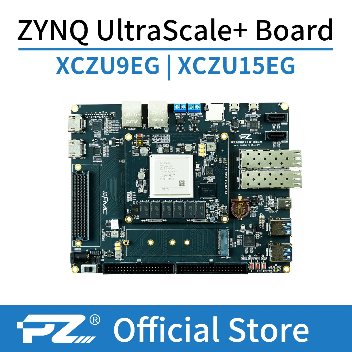 Puzhi Zu15eg Zu9eg Card: Xilinx Zynq Ultrascale Xczu9eg Xczu15eg Fpga Development Board Sfp 4k ...