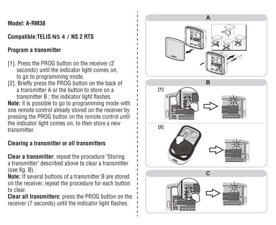 Télécommande tv,Télécommande pour portes coulissantes et portes de ...