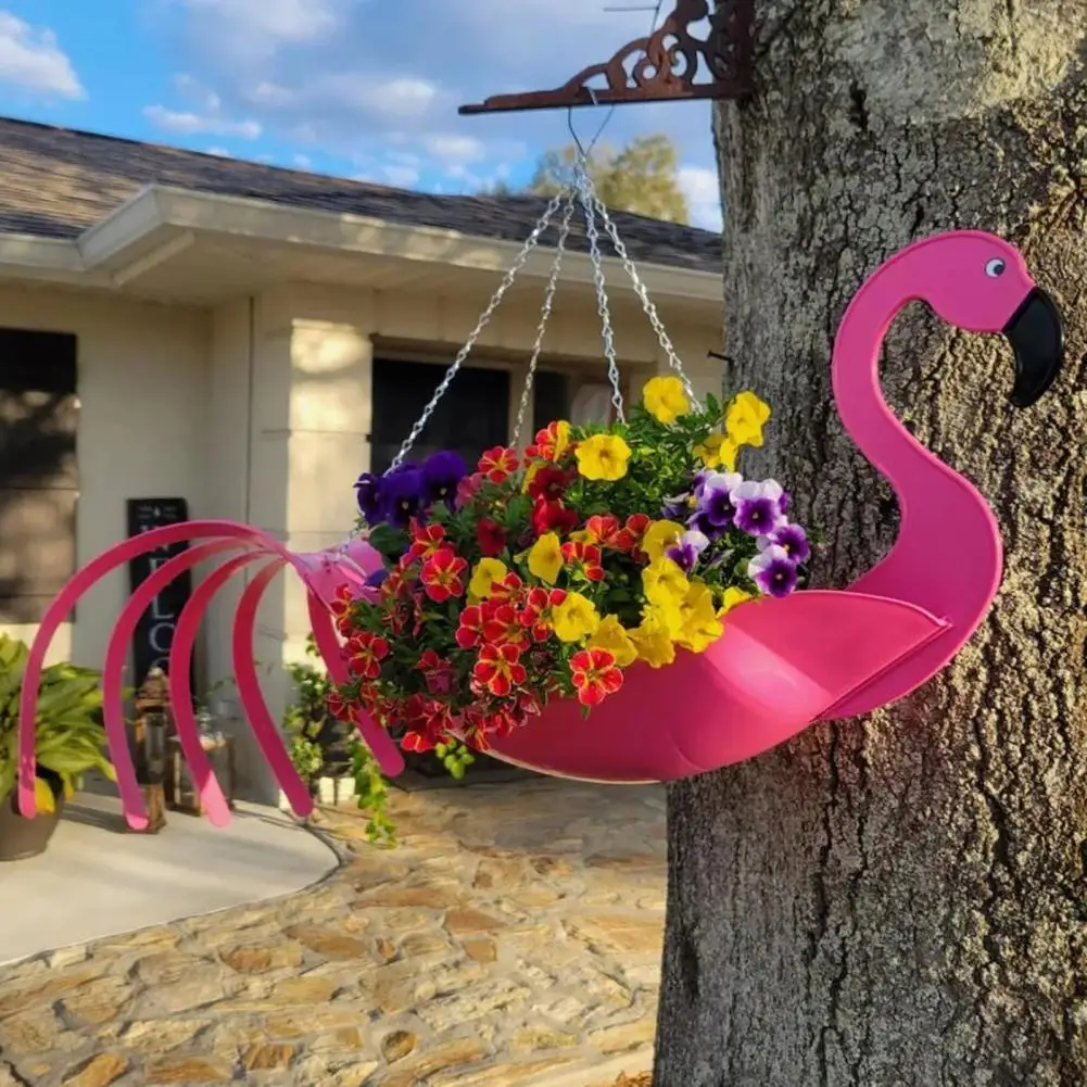 1-Set-Metal-Flower-Pot-Exquisite-Flying-Bird-Shape-Rust-proof-Colorful ...
