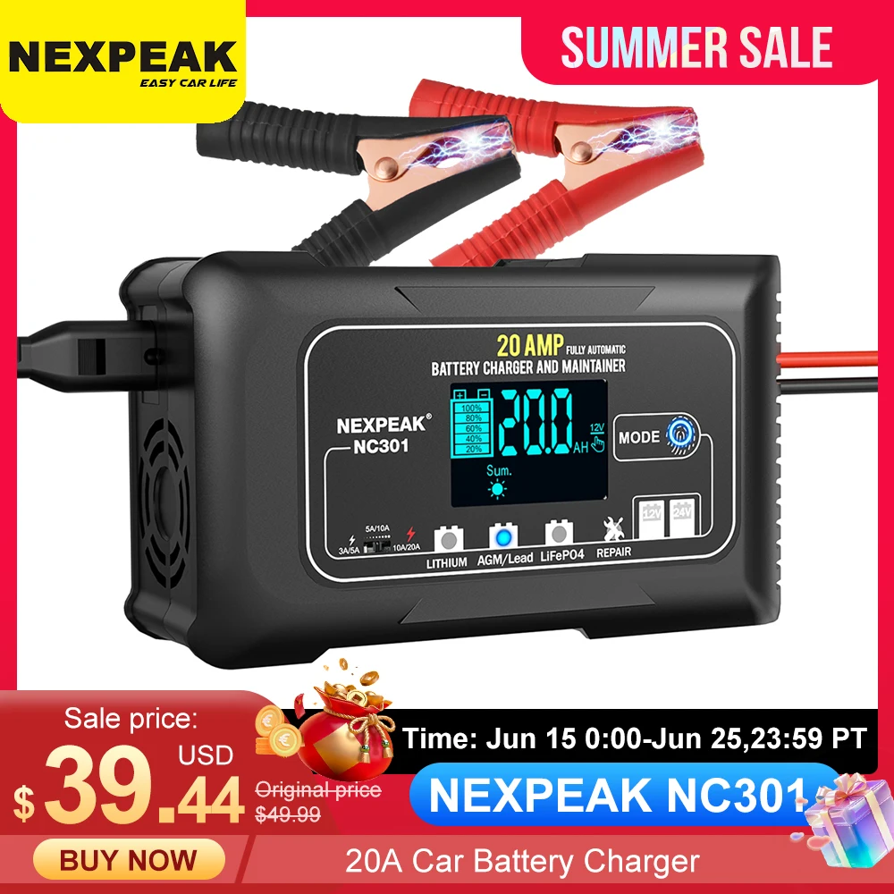12V 24V Battery Charger 12V/24V 20A Battery Charger & Maintainer ...