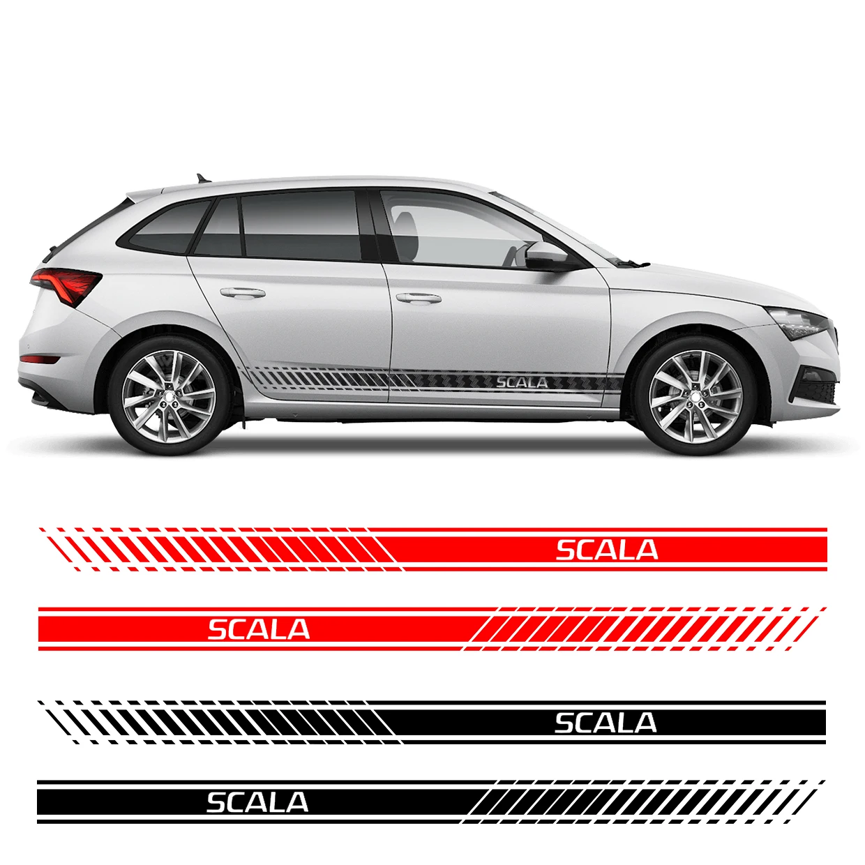2PCS-Car-Door-Side-Sticker-For-SKODA-SCALA-Auto-Sport-Styling-Decal ...