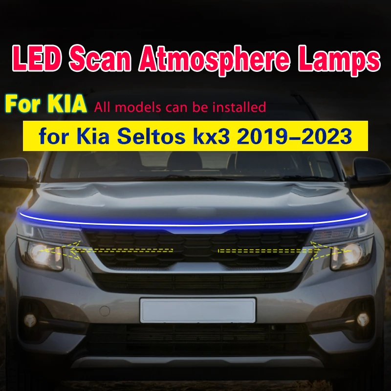 12V Car DRL Lamp LED Daytime Running Light For kia seltos kx3 2019-2023 With Start Scan ...