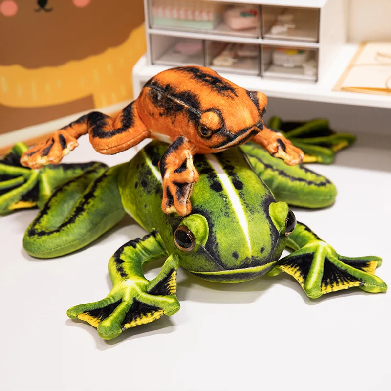 New Realistic Printing Frog Plush Toys Cool Funny Soft Stuffed Crawling ...