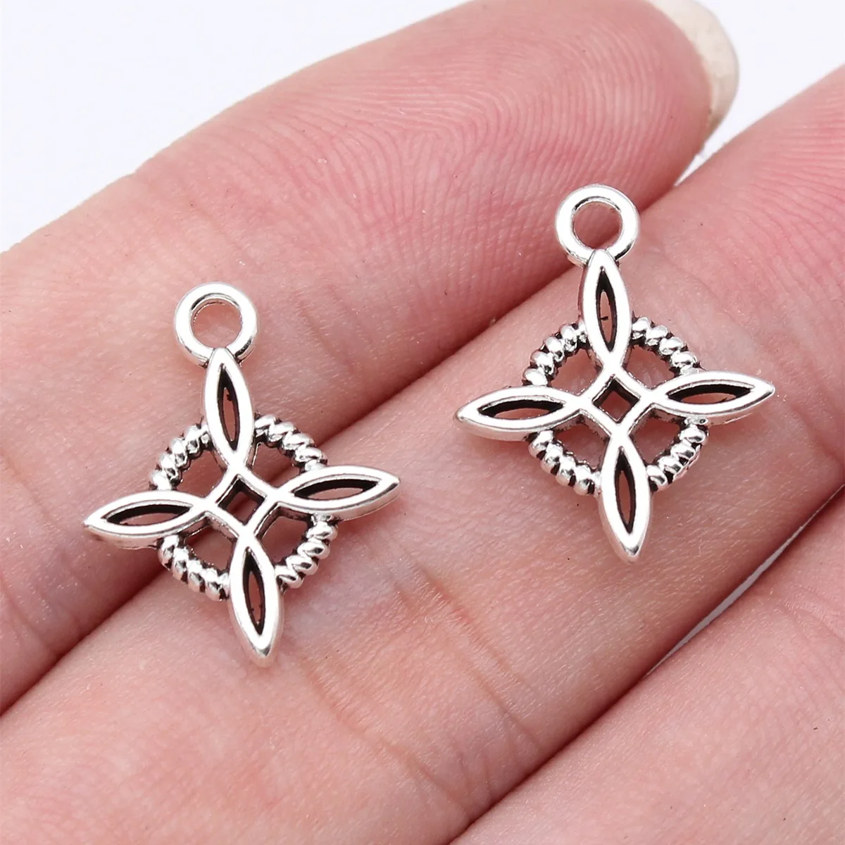10pcs/Lots 15x18mm Vintage Wiccan Witch Knot Charms Celtic Protection ...