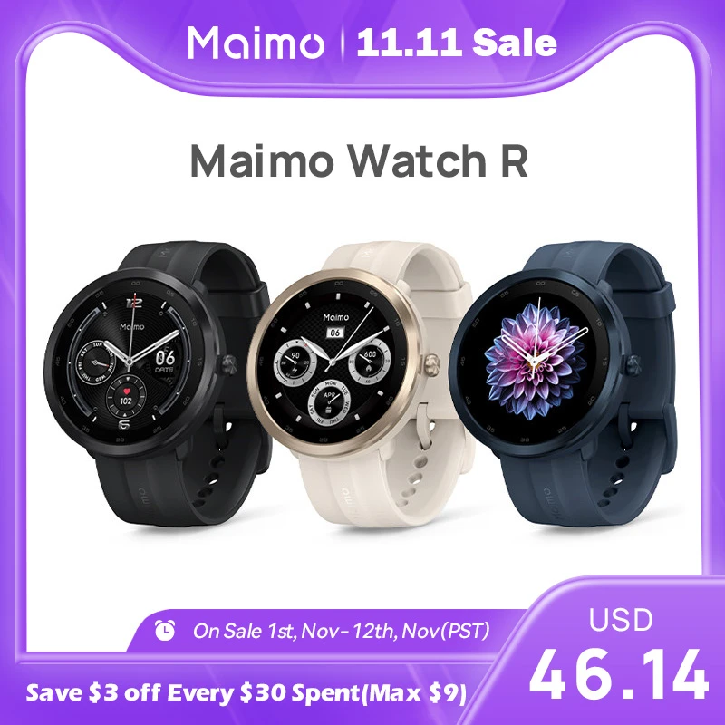 NEW Global Version Maimo Watch R 1.3" Display Stainless Steel bezel ...