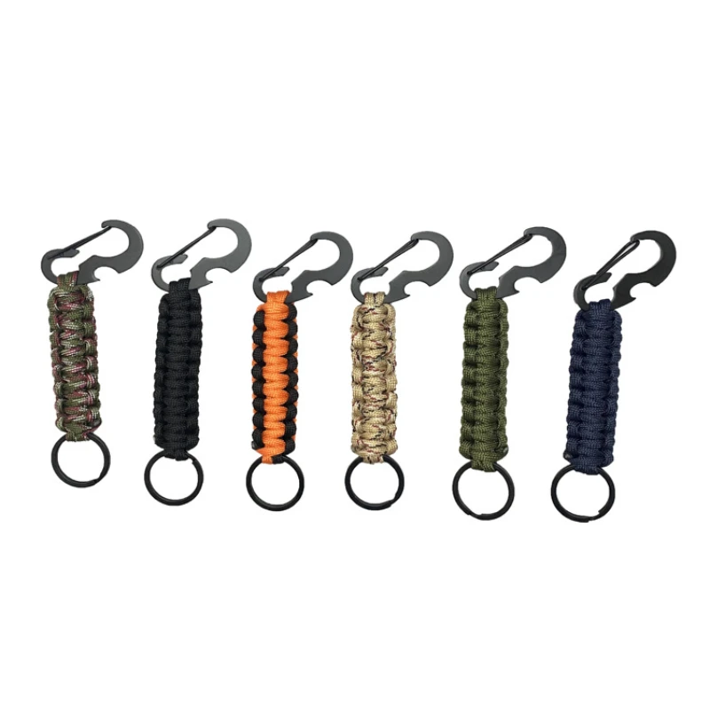 Outdoor-Keychain-Key-Ring-Pendant-Camping-Paracord-Cord-Rope-Camping ...