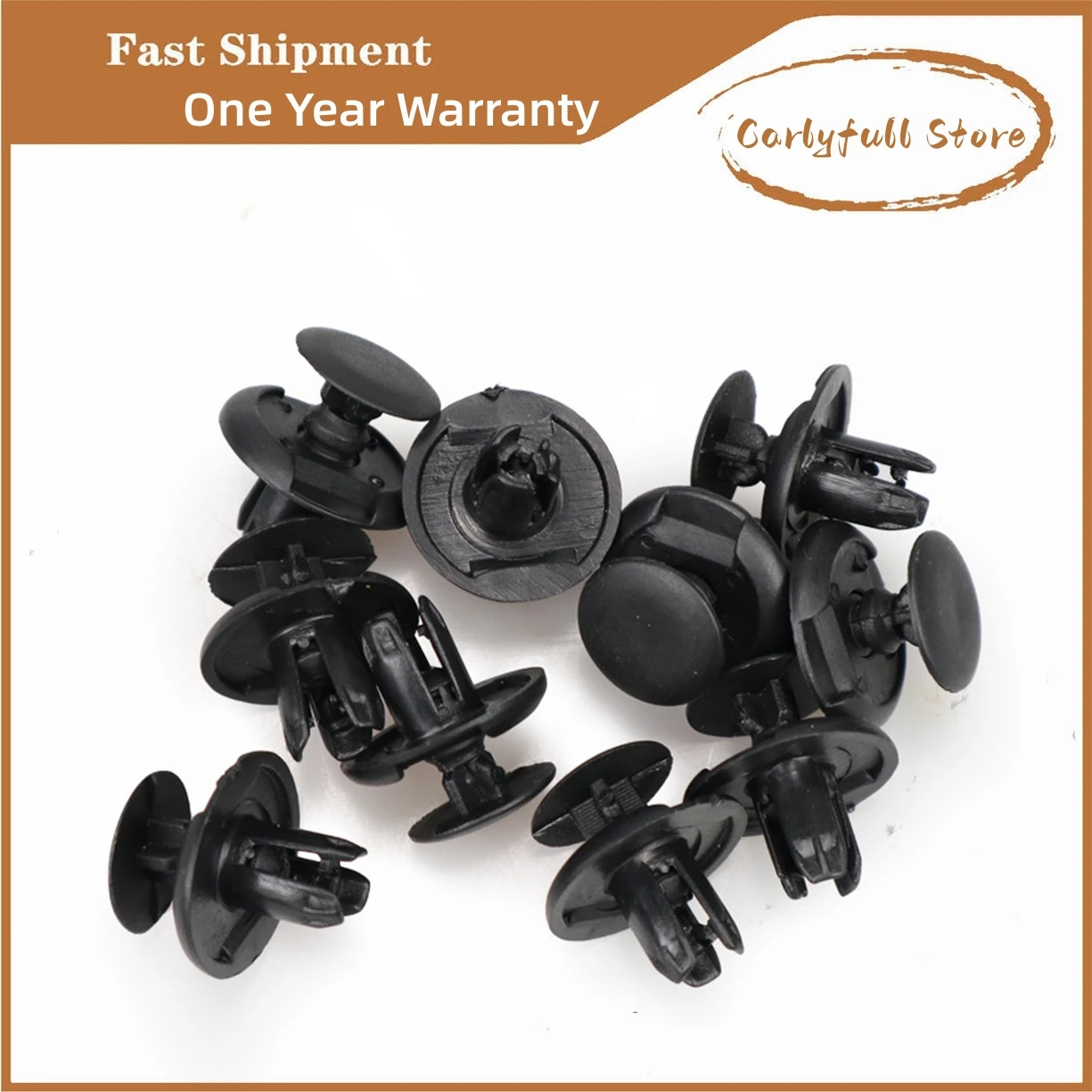 10Pcs-8mm-Auto-Plastic-Bumper-Fastener-Rivet-Retainer-Push-Type-Engine ...