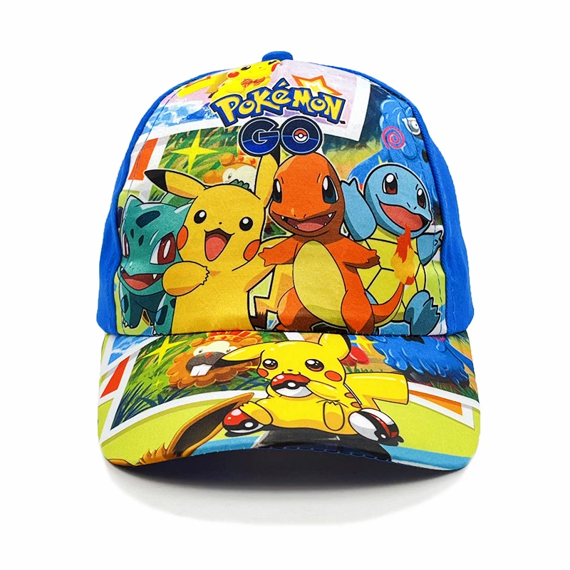 Pokemon Cartoon Pikachu Character Outdoor Sports Kids Hat Cute ...