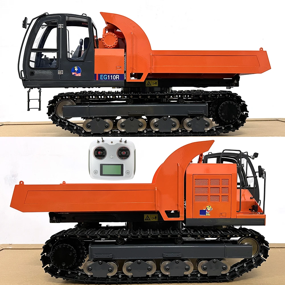 EG110R 1/12 Hydraulic RC Dump Truck Metal Tracked Truck Transporter RTR ...