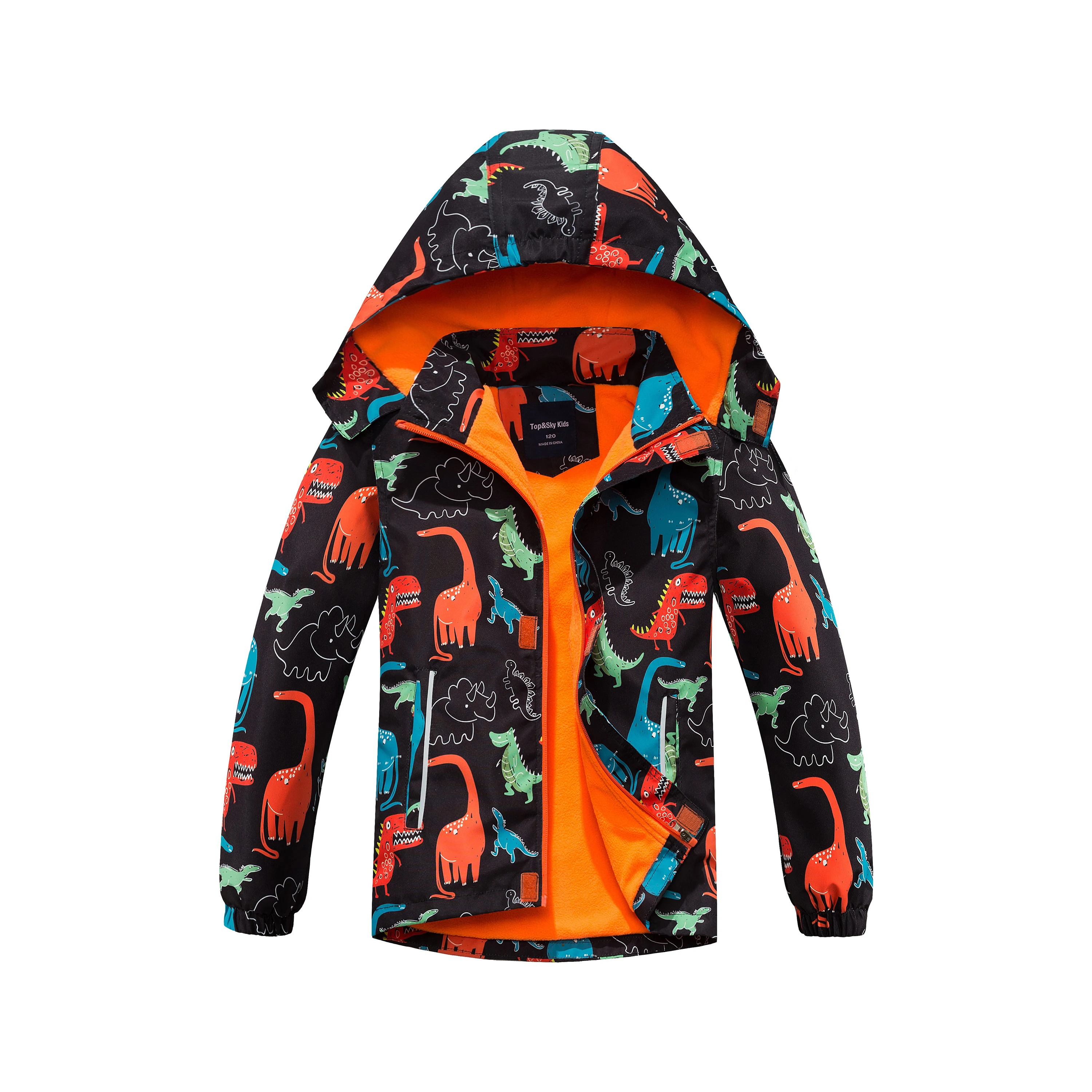 Boys-Dinosaur-Rain-Jackets-with-Removable-Hood-Lightweight-Waterproof ...