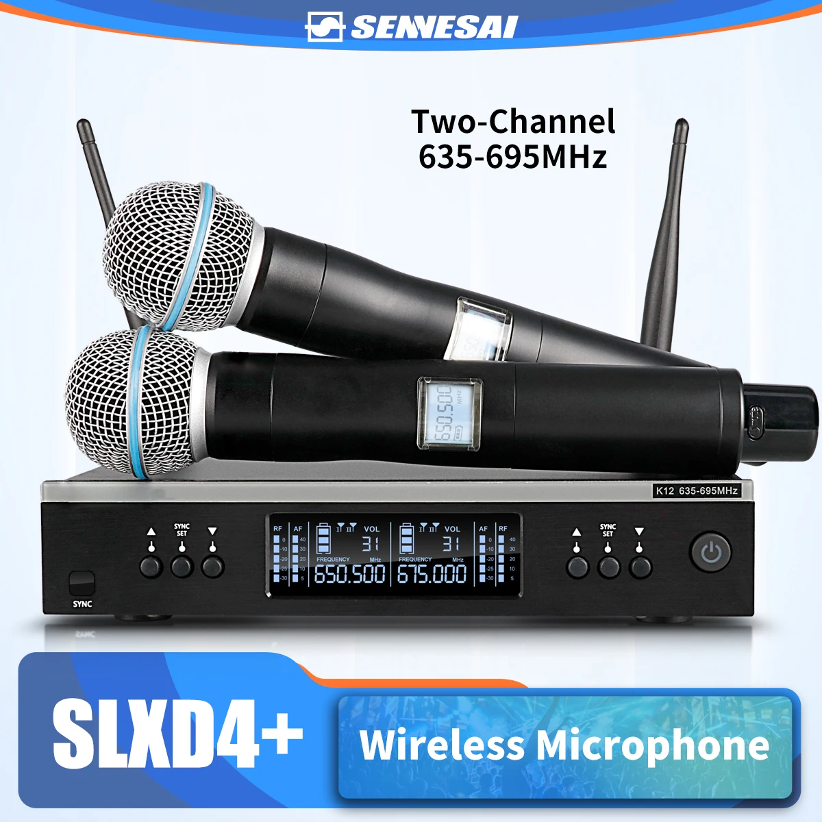 SLXD4-Professional-Dual-Wireless-Microphne-Stage-Performance-2-Channels ...