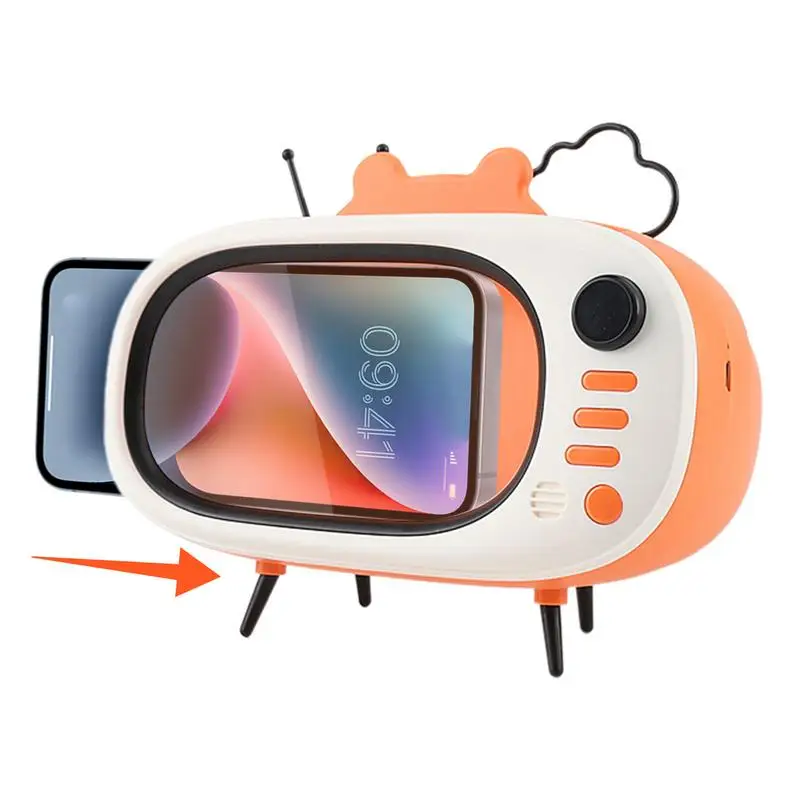 Cute-Retro-Phone-Stand-Desk-Phone-Holder-TV-Shape-Retro-Phone-Holder ...