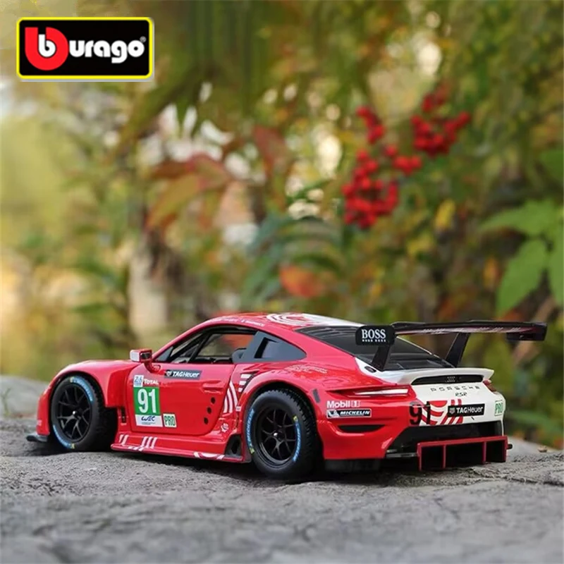 Bburago-coche-de-carreras-de-pista-de-aleaci-n-Porsche-911-RSR-veh-culo ...
