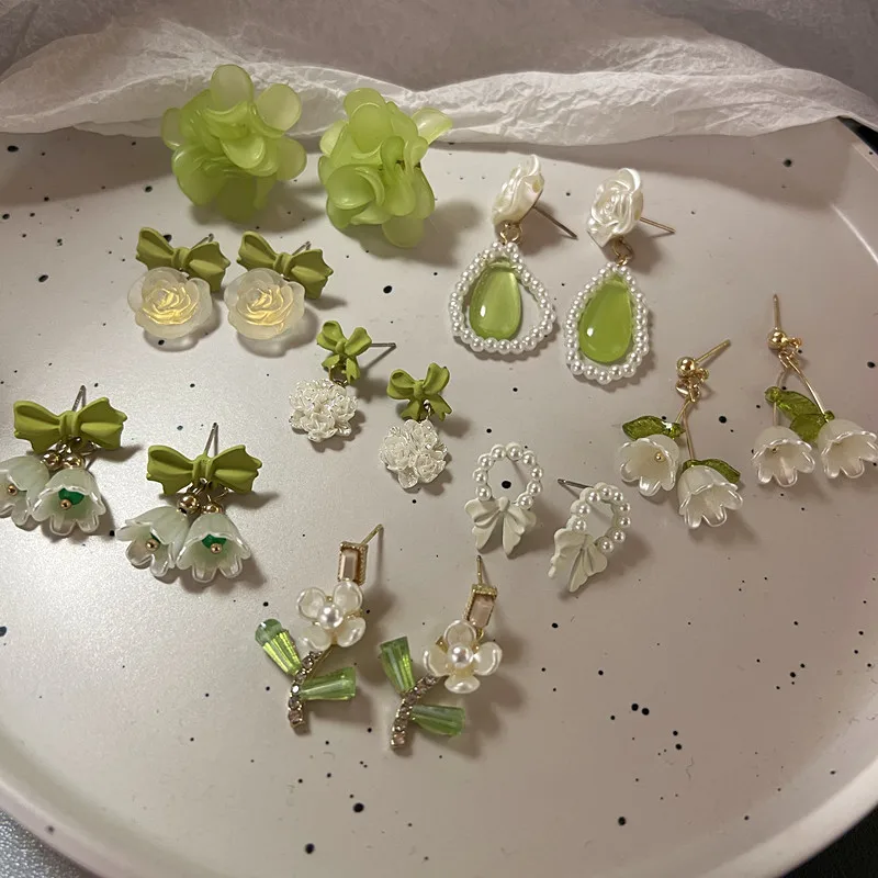 Cute-Summer-Beach-White-Flower-Pendant-Earrings-for-Womne-Wedding-Party ...