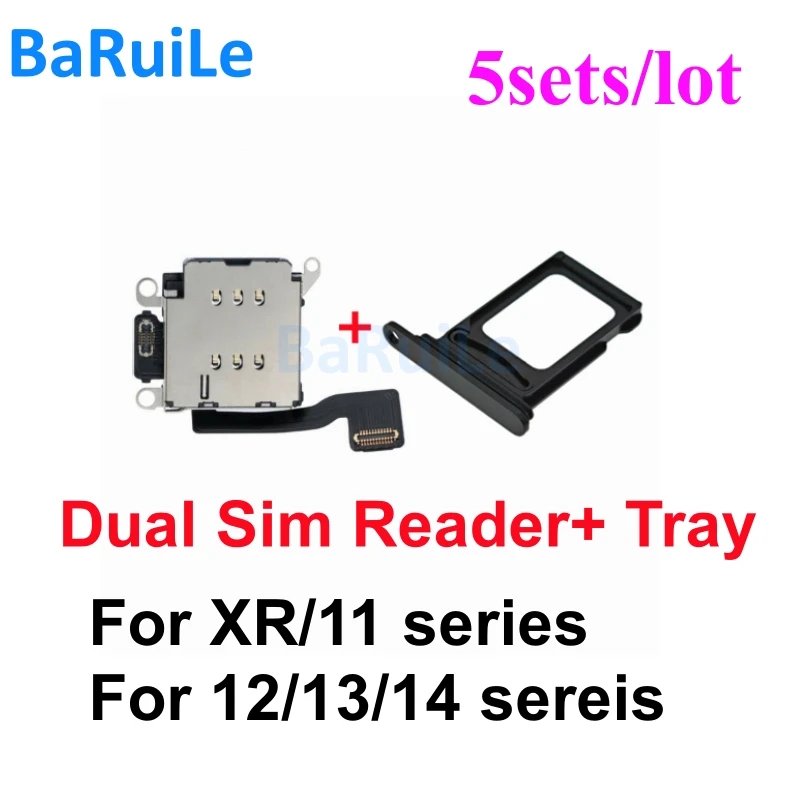 BaRuiLe-5sets-For-iphone-11-12-13-Pro-Max-14-Plus-XR-Dual-Sim-Card ...