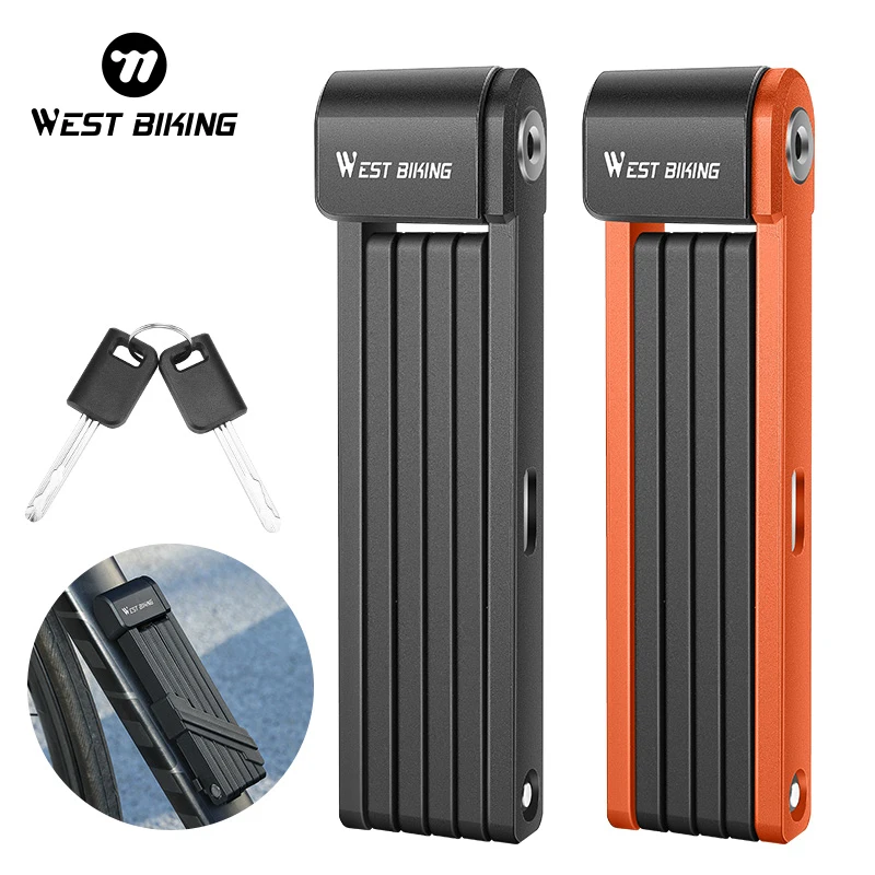 WEST-BIKING-Foldable-Bicycle-Lock-Anti-Theft-MTB-Road-Cycling-Lock-High ...