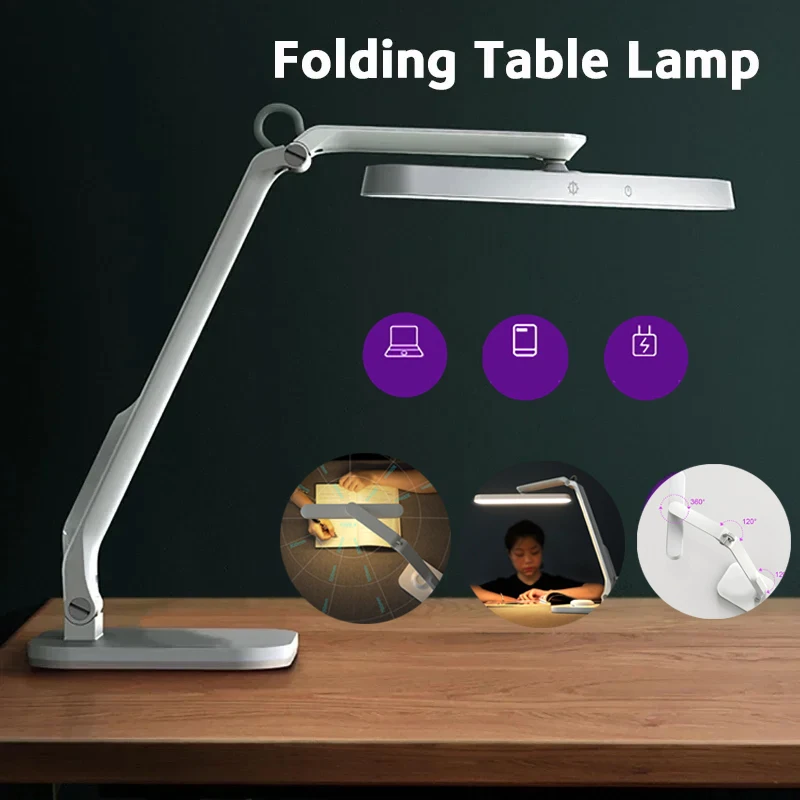 USB-LED-Desk-Lamp-Dimmable-Foldable-Eye-Caring-Office-Light ...