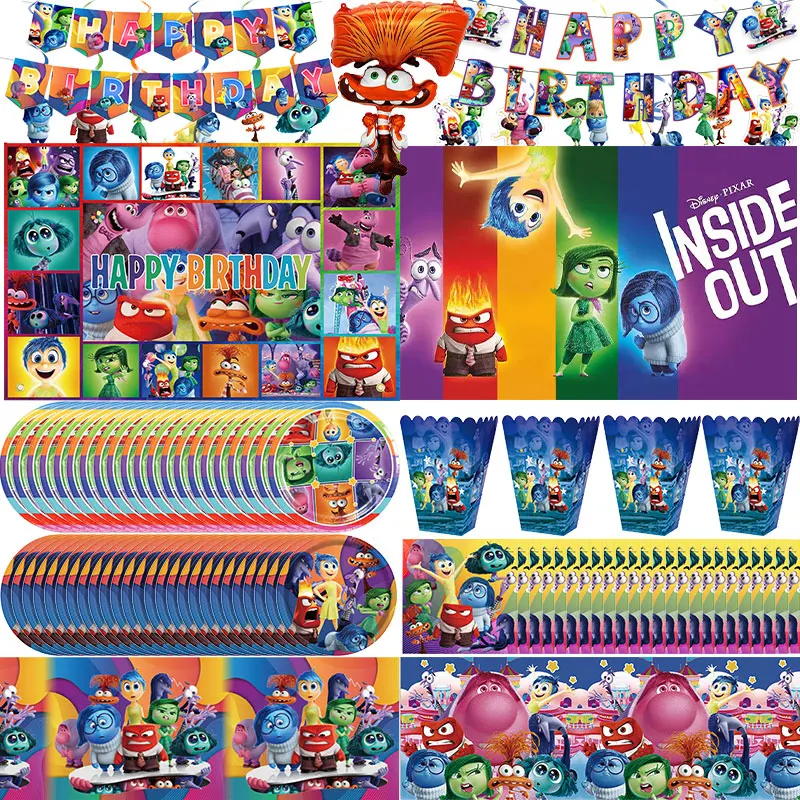 Inside Out 2 Birthday Decoration Inside Out Party Supplies Paper Plates ...