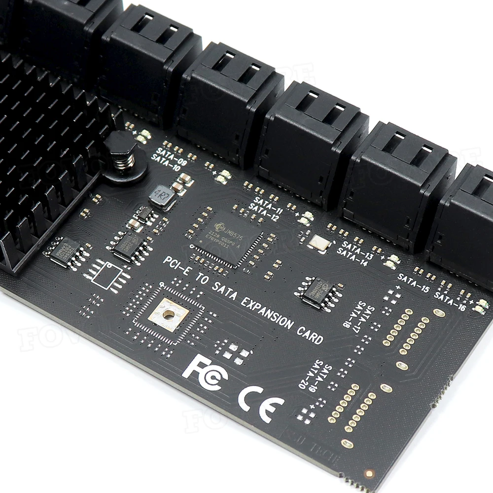 FOVORE Адаптер SATA PCIe PCI e x1 на 16 портов | AliExpress