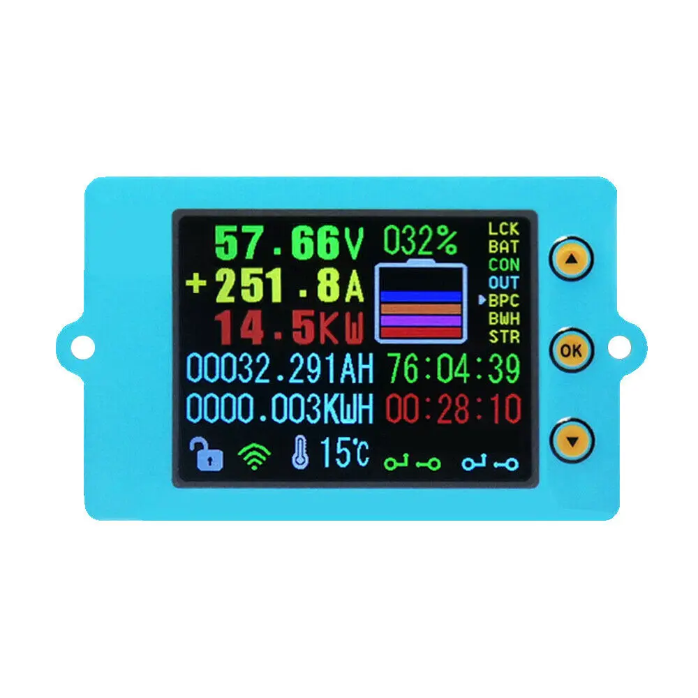 Wireless-Battery-Monitor-Meter-DC-120V-100A-VOLT-AMP-AH-SOC-Remaining ...