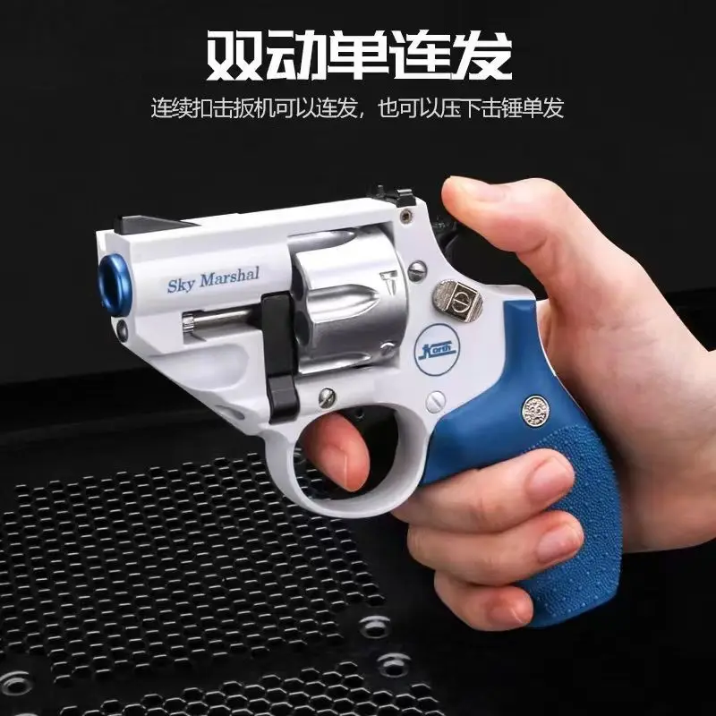 Mini Sky Marshal Revolver Launcher Soft Bullet Pistol Burst Metal Alloy ...