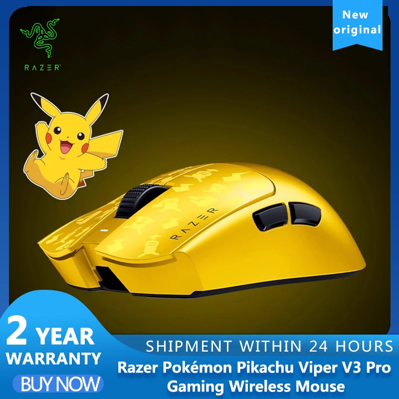 Razer Pokémon Pikachu Edição Limitada Viper V3 Pro PC Gaming Mouse Sem ...