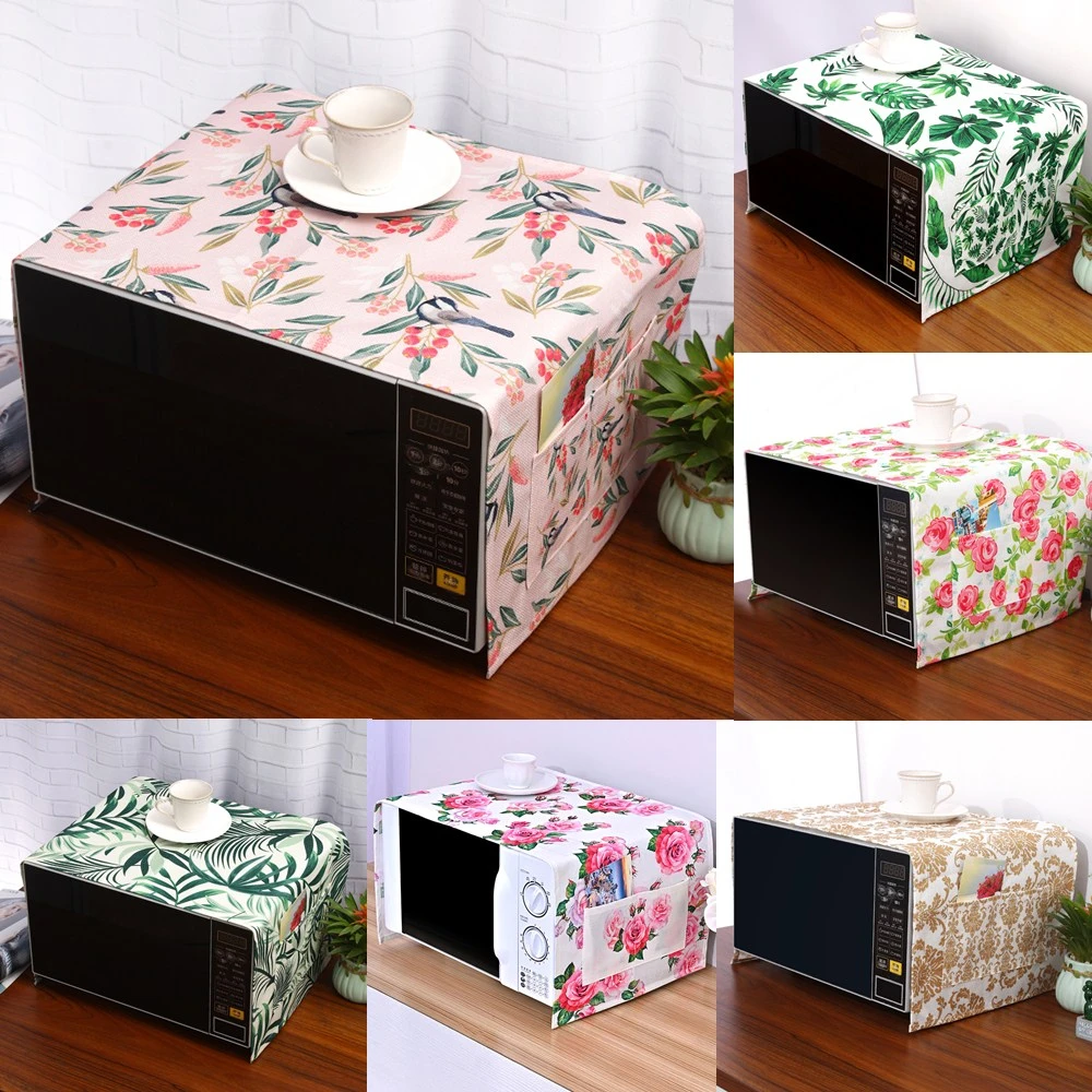 Nordic Pink Flower Bird Dust Cover Fit For Inverter microwave oven ...